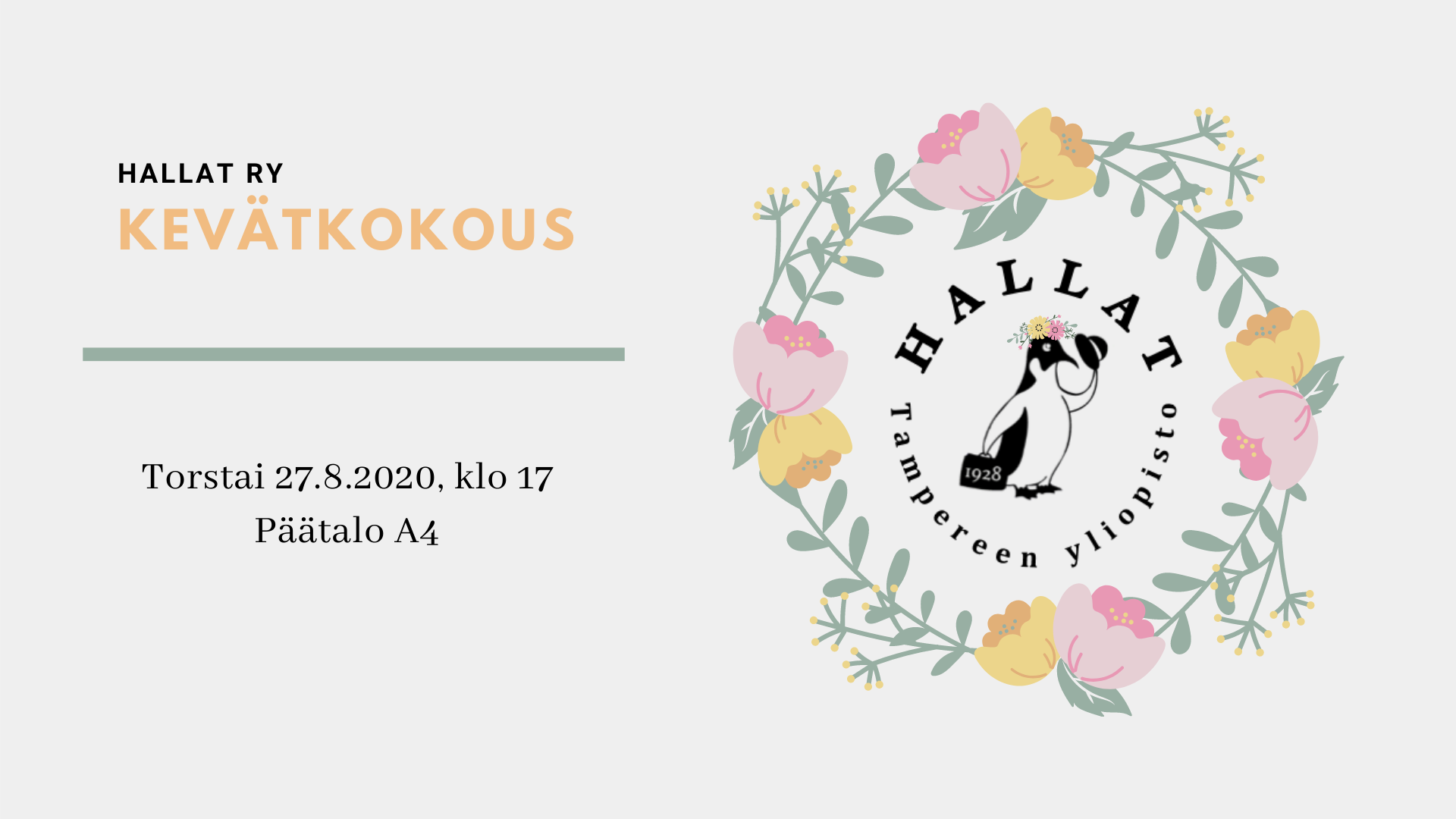 Hallat ry:n sääntömääräinen kevätkokous 27.08.2020. – Hallat ry