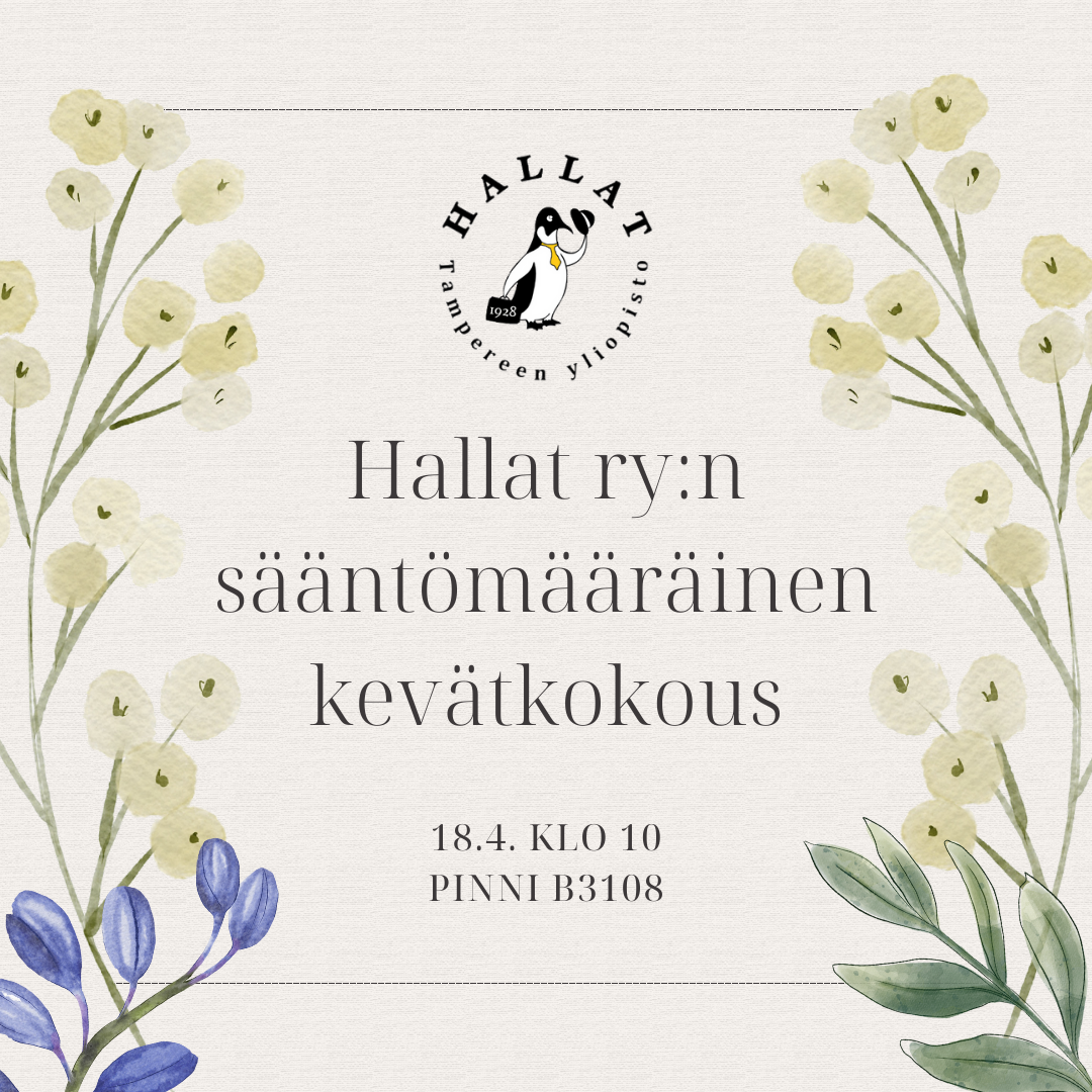 Hallat ry:n sääntömääräinen kevätkokous 18.4.2024 – Hallat ry